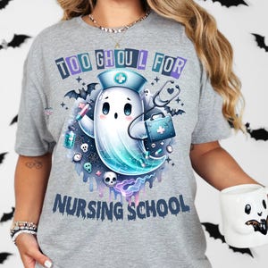 Student Nurse Halloween Ghost PNG One Spooky Nurse Shirt PNG Nursing ...