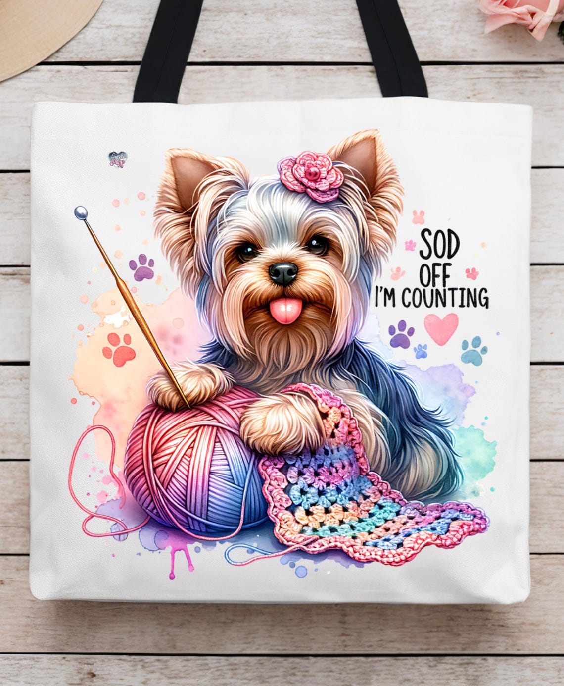 Funny Yorkshire Terrier PNG Yorkie Mom Crochet Sublimation Sassy ...