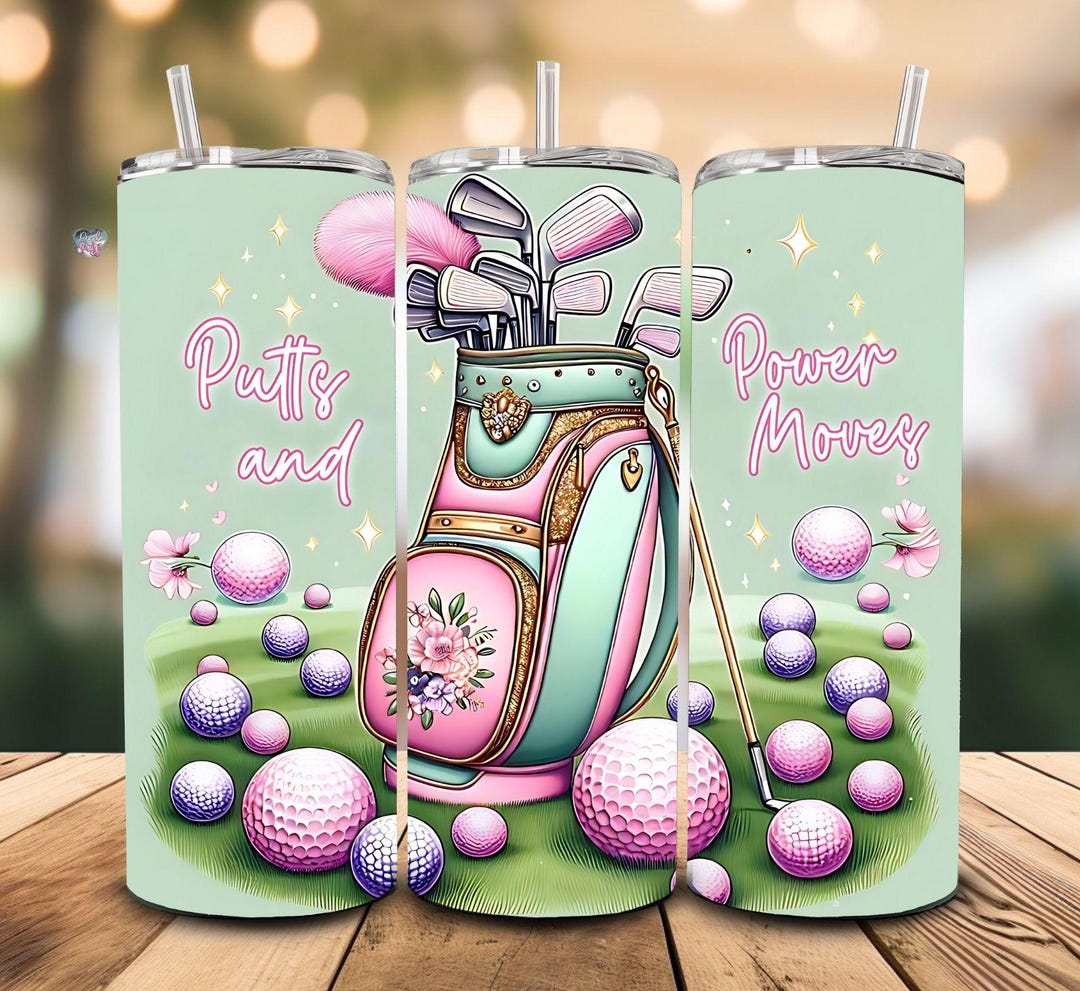 Funny Women Golf Tumbler Wrap 20 Oz Skinny Tumbler Real Women Play Golf ...