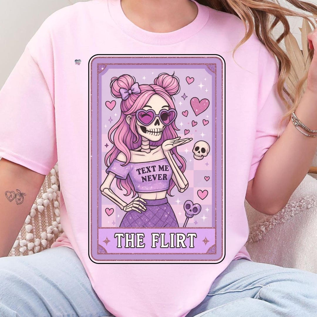 The Flirt Tarot Card PNG Pastel Goth Skeleton Clipart Sassy Skeleton ...