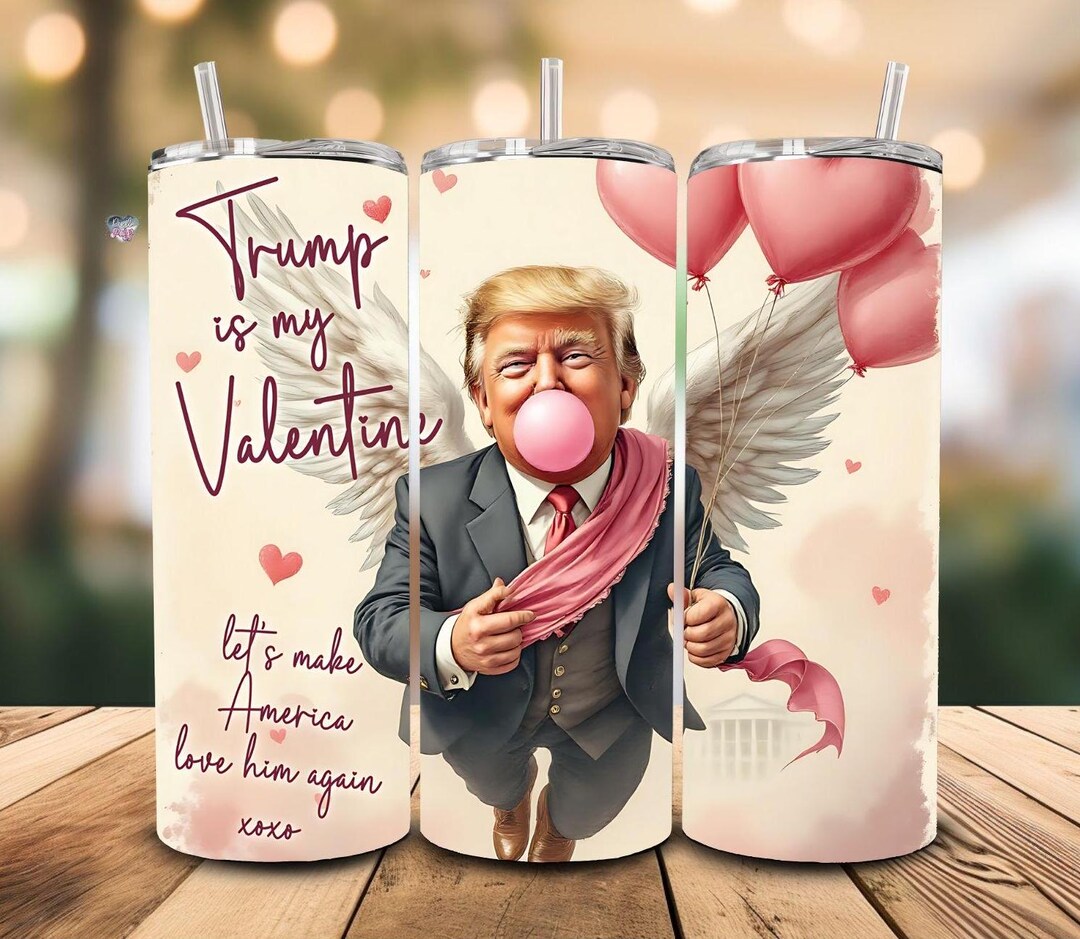 Trump Cupid PNG Sublimation 20oz Skinny Tumbler Wrap Vintage Distressed ...
