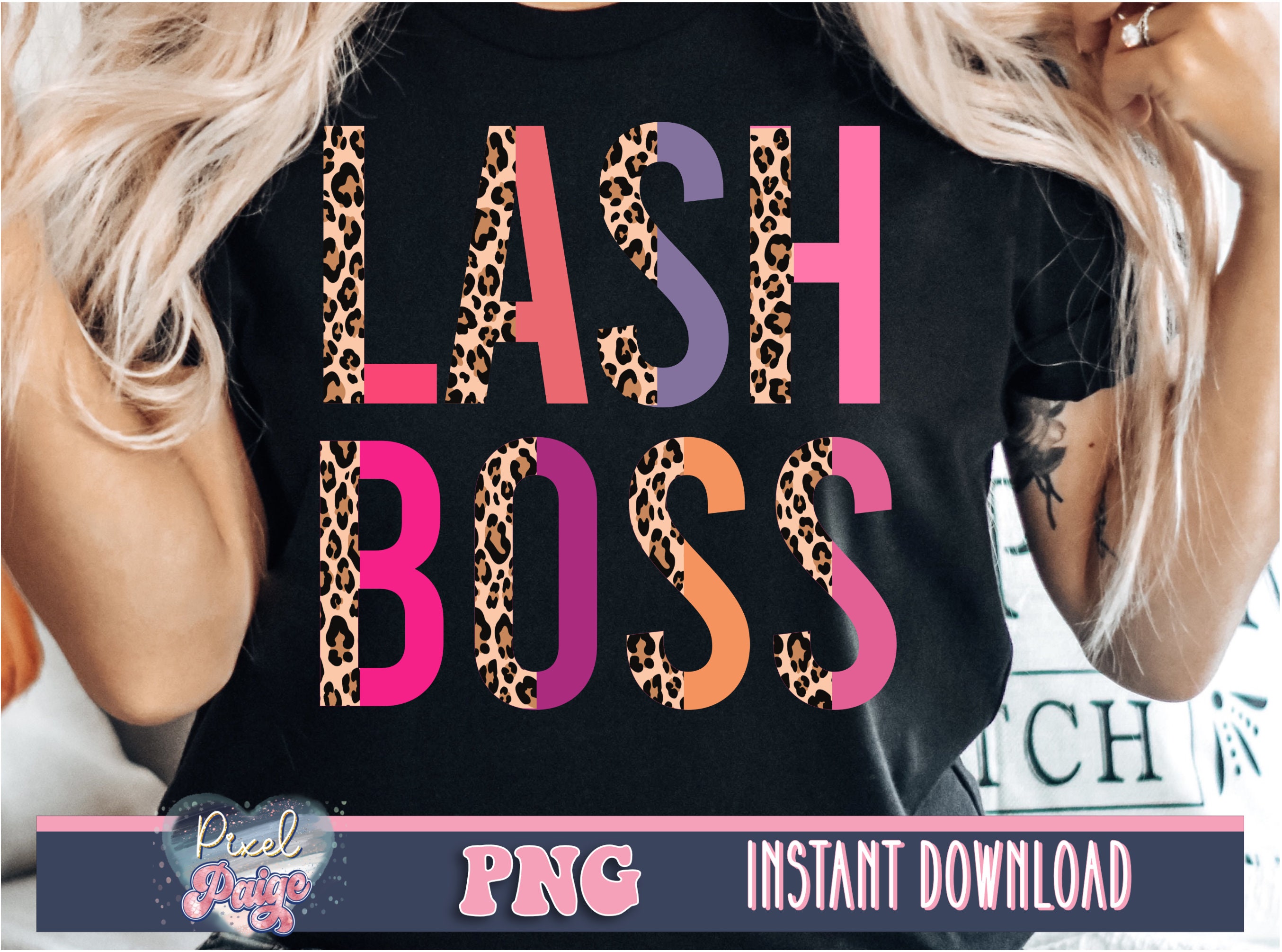 Lash Boss Png Lash Tech Sublimation Leopard Png Lashes Png Lash ...