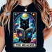 The Reader Cat Tarot Card Clipart Black Cat Tarot Png Book Lover Png ...