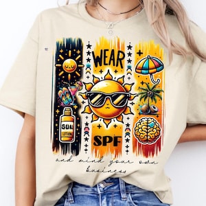 Skin Cancer Awareness PNG, Wear SPF Sublimation, Funny Sun Protection ...
