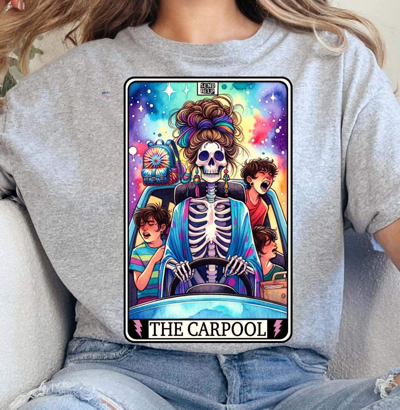 Carpool Mama Skeleton Tarot Card PNG Chaos Coordinator PNG Funny Mom ...