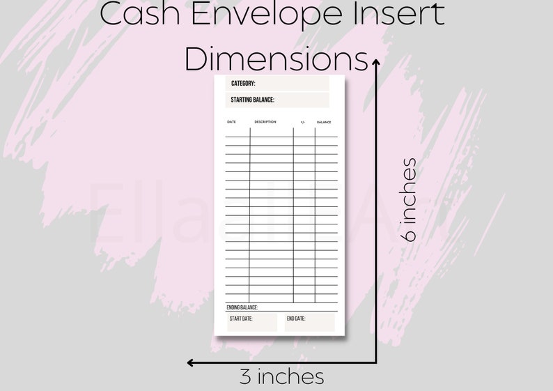 Simple Cash Envelope Inserts, Budgeting Inserts, Cash Trackers ...