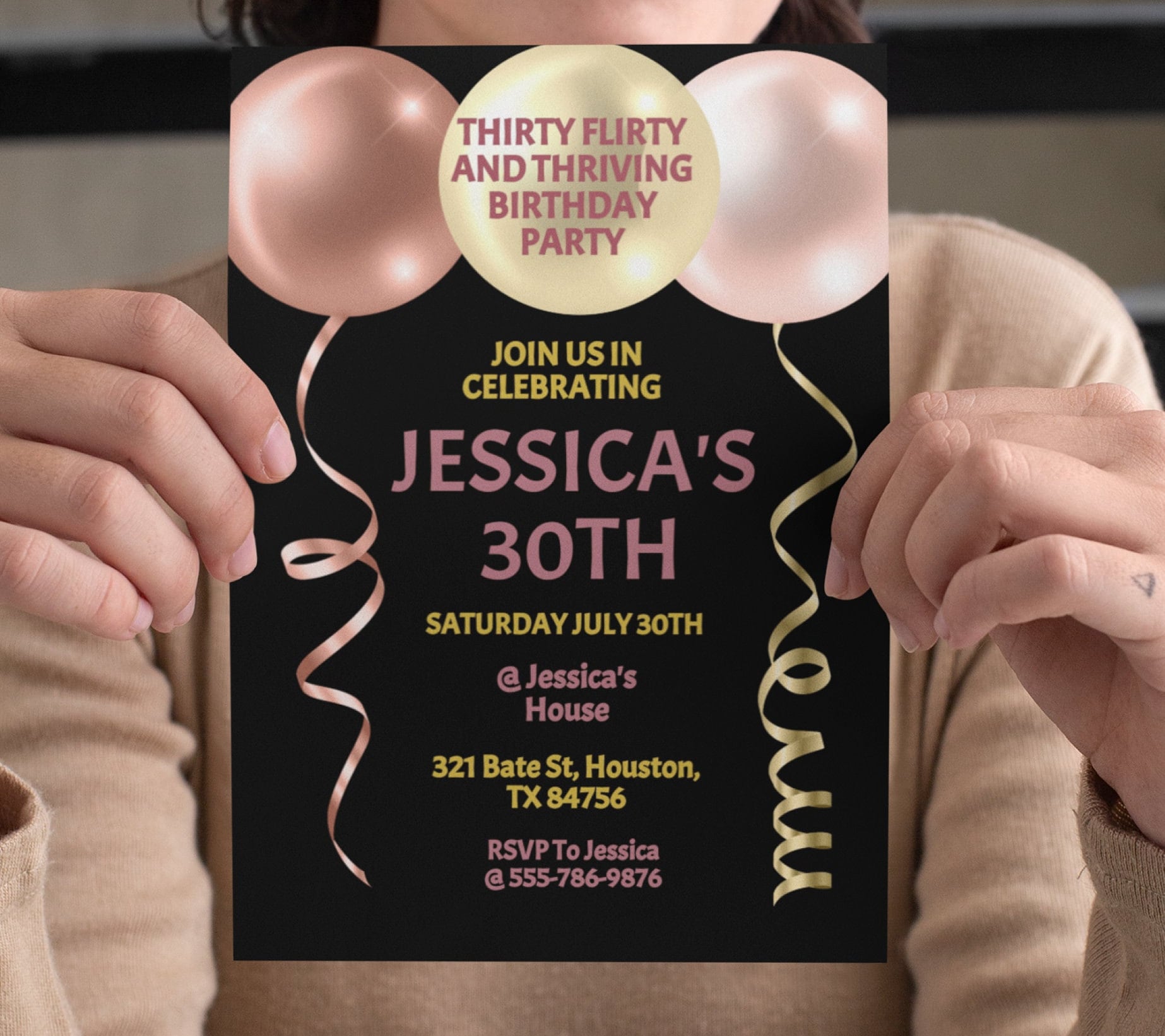 Celebration With Balloons Themed Birthday Invitation Editable Instant ...