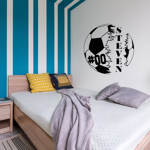 Home Décor Wall Décor Personalized Soccer Decals Soccer Wall Decor ...