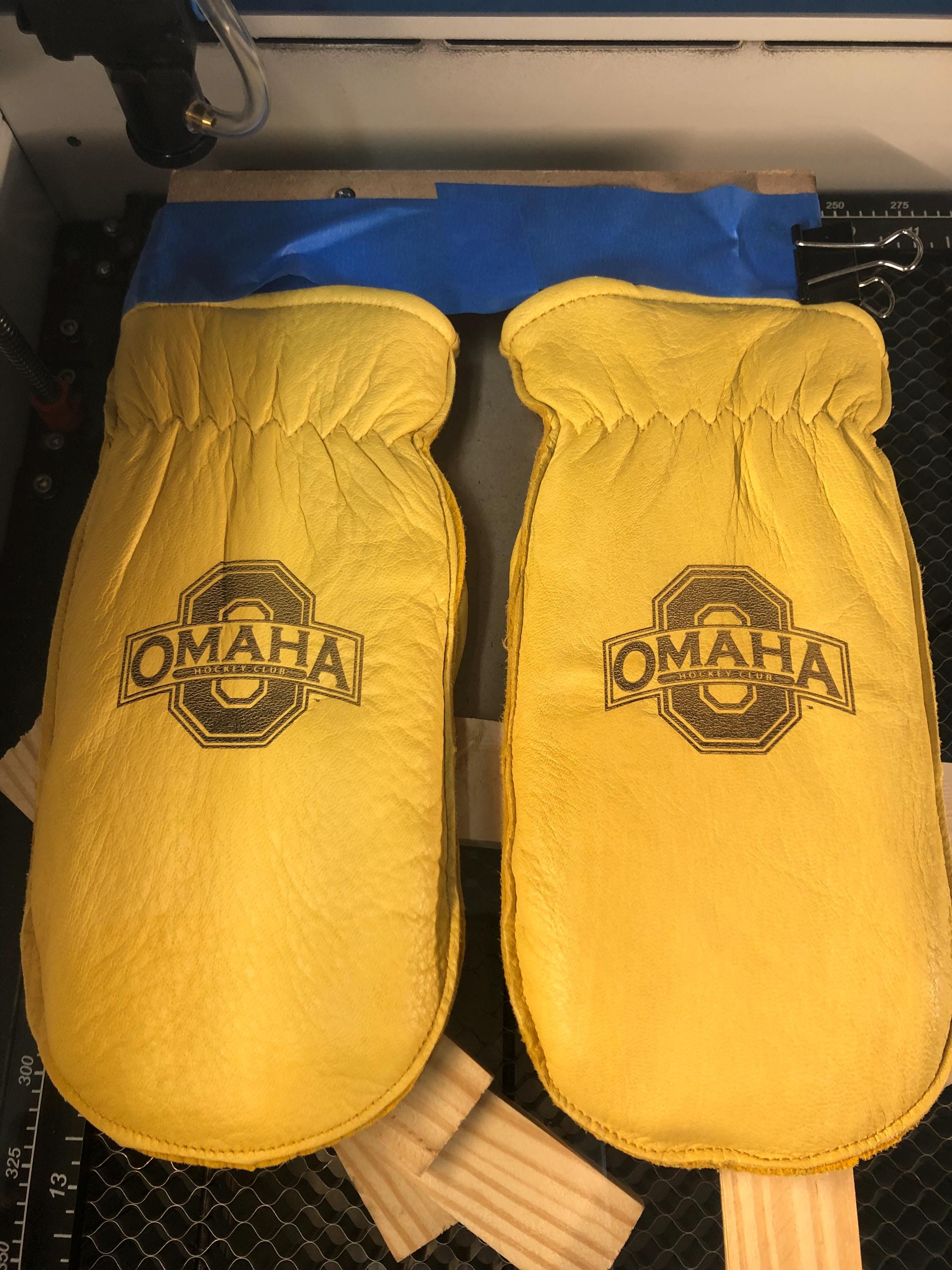 Custom Engraved Deerskin Chopper Mitts: Sherpa Lined Hockey Gloves - Etsy
