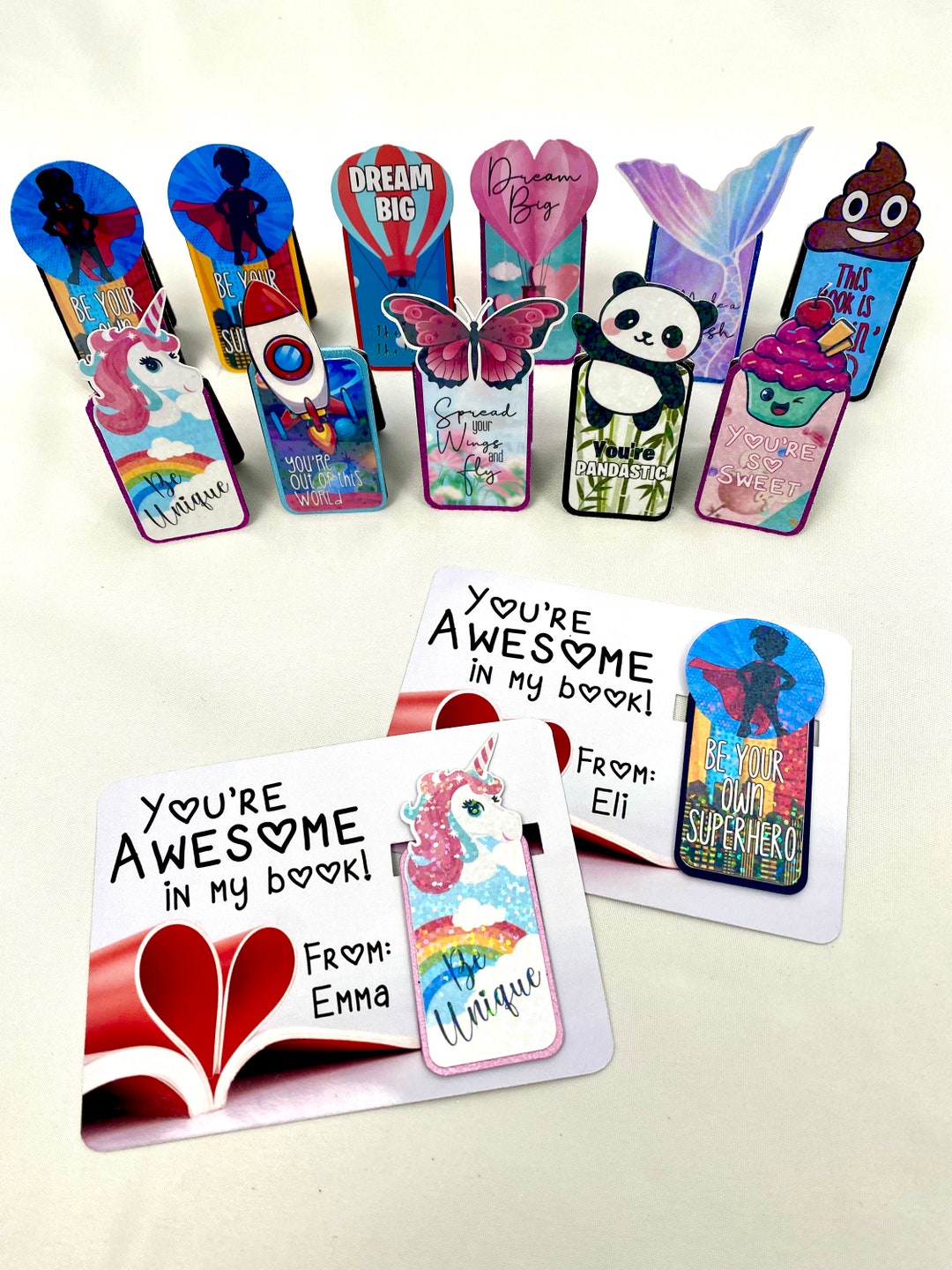 Valentine's Day Magnetic Bookmark Card - Etsy