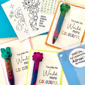 Animal Crayon Pen With Activity Sheets - Etsy