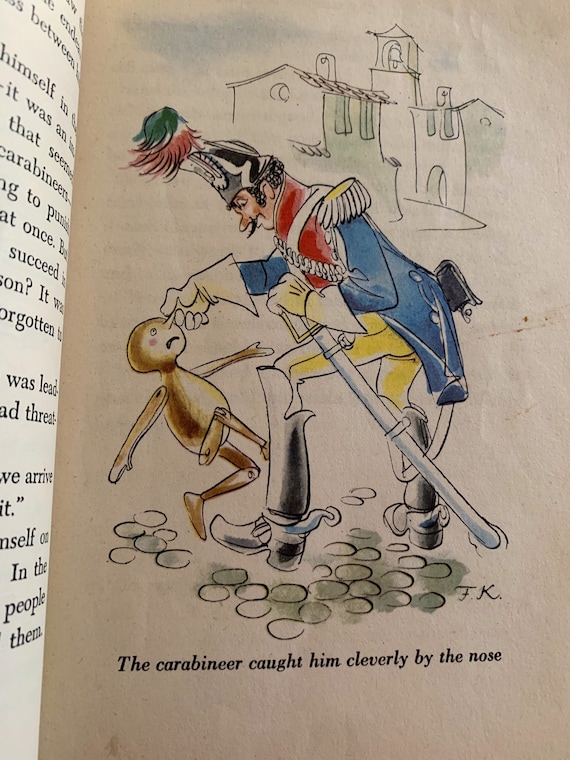 Adventures of Pinocchio Carlo Collodi 1946 Edition Illustrated | Etsy