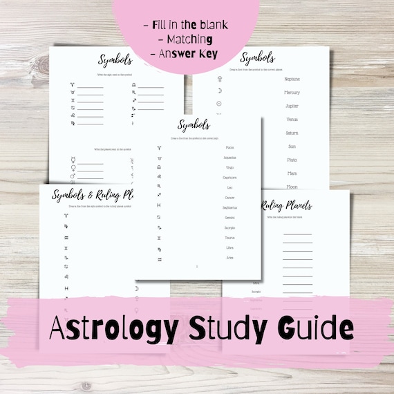 Astrology Worksheet for Beginners Astrology Study Guide | Etsy