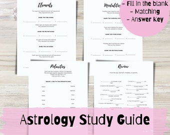 Astrology Worksheet - Etsy