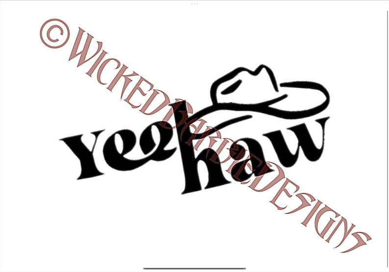 Yeehaw SVG/PNG File for Cricut Decal - Etsy