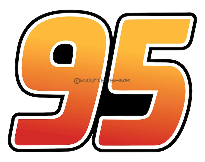 Pixar Cars 95 Sticker/decal decoration PDF/PNG - Etsy