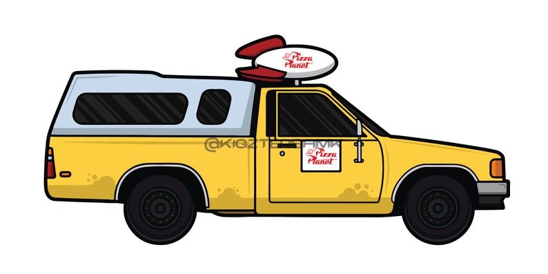Pixar Toy Story Pizza Planet Truck & Rocket Sticker/decal (decoration ...
