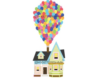 Pixar UP Carl & Ellie Mailbox Sticker/decal decoration PDF/PNG - Etsy