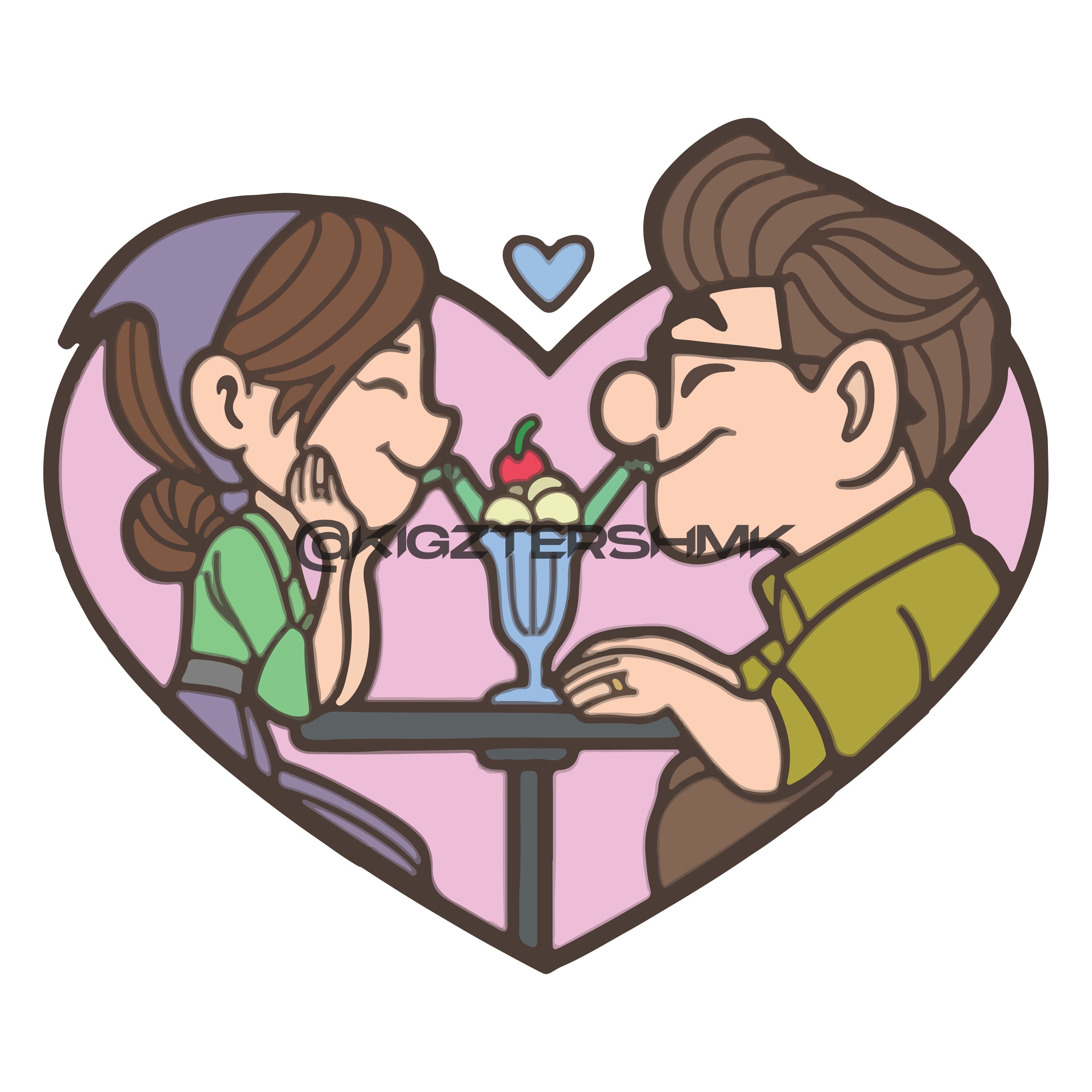 Pixar UP Carl & Ellie Date Sticker/decal (decoration) (PDF/PNG) - Etsy