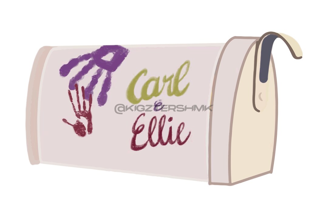 Pixar UP Carl & Ellie Mailbox Sticker/decal (decoration) (PDF/PNG) - Etsy