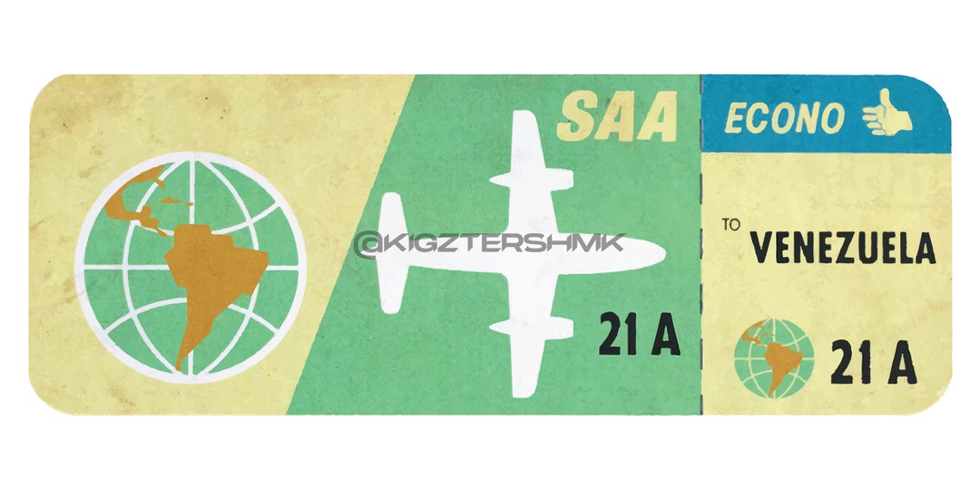 Pixar UP Plane Ticket Sticker/decal (decoration) (PDF/PNG) - Etsy