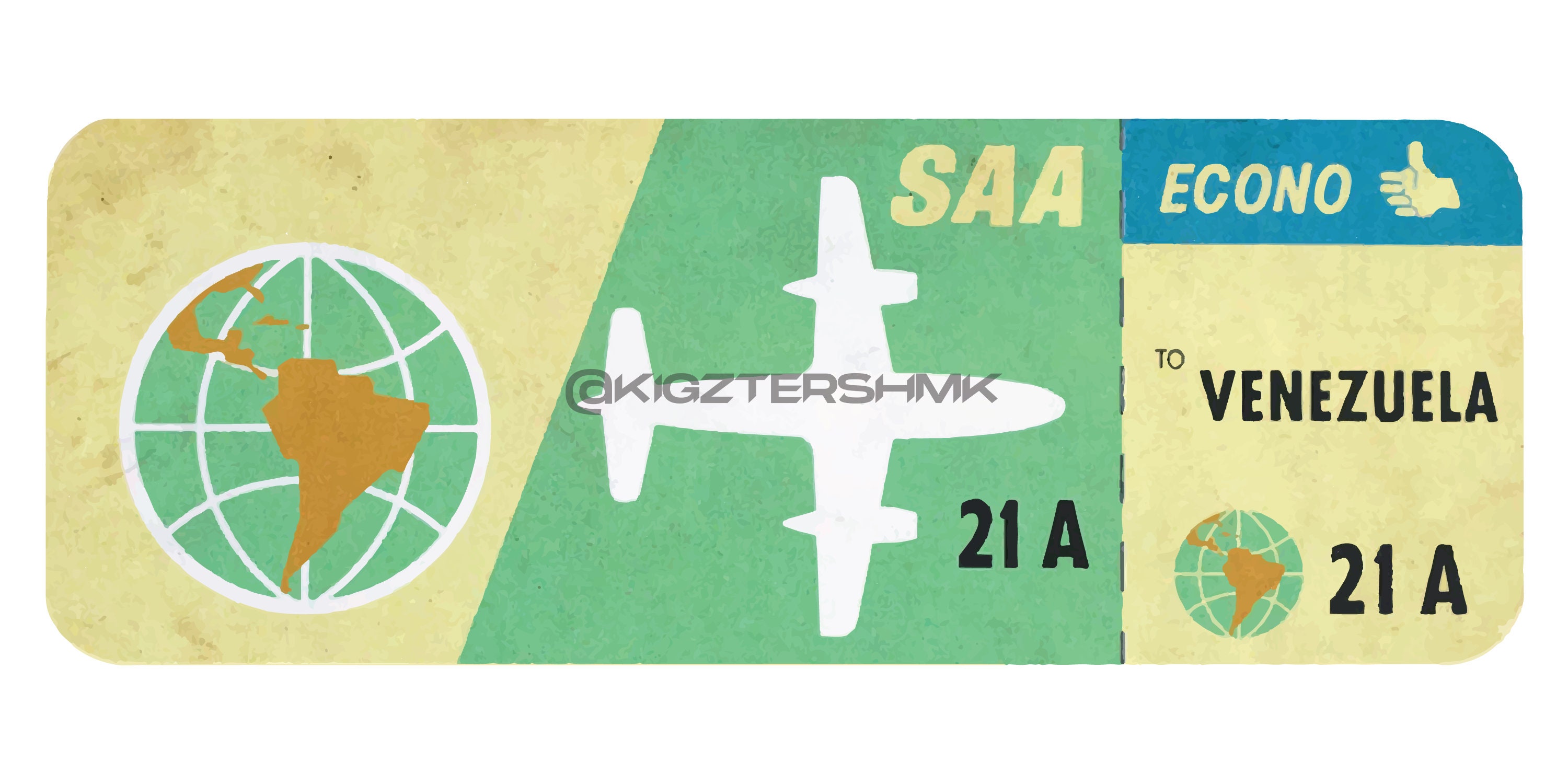 Pixar UP Plane Ticket Sticker/decal (decoration) (PDF/PNG) - Etsy