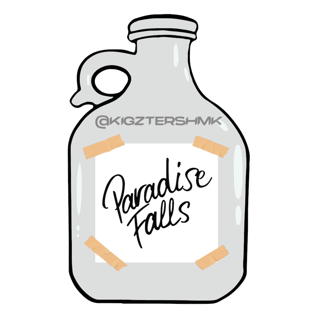 Pixar UP Paradise Falls Jar Sticker/decal (decoration) (PDF/PNG) - Etsy