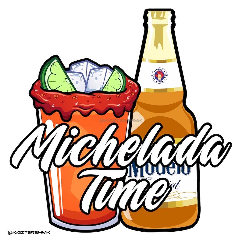 Michelada Time (mexican Beer Drink) Sticker/decal - Etsy