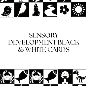 50+ Black and White Sensory Cards for Infants - Etsy