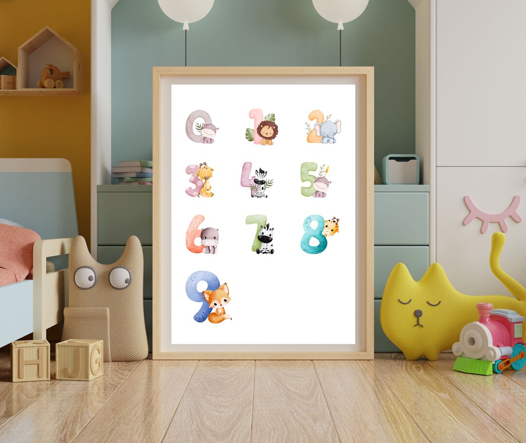 Numbers Print | Educational Prints for Kids | Printable Numbers Wall ...