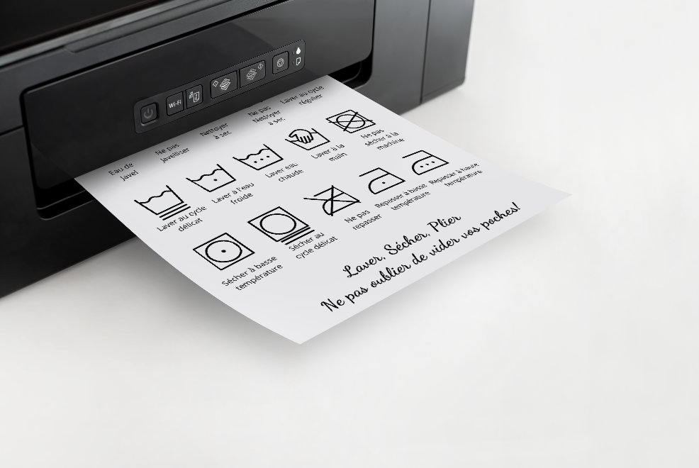 Laundry poster, laundry room guide, washing machine symbol, clothing ...