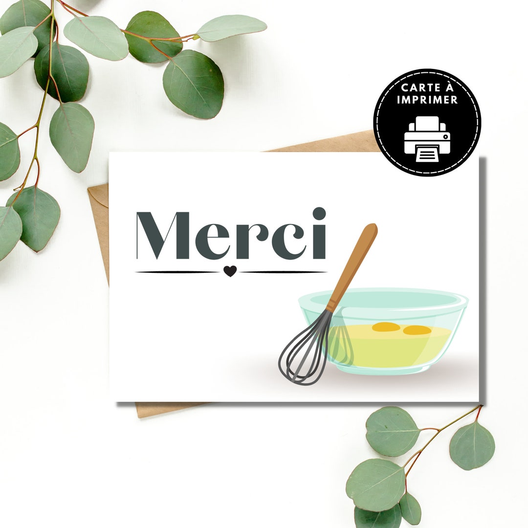 Thank You Card for Business, French Card for Pastry Shop, Cake Sale ...