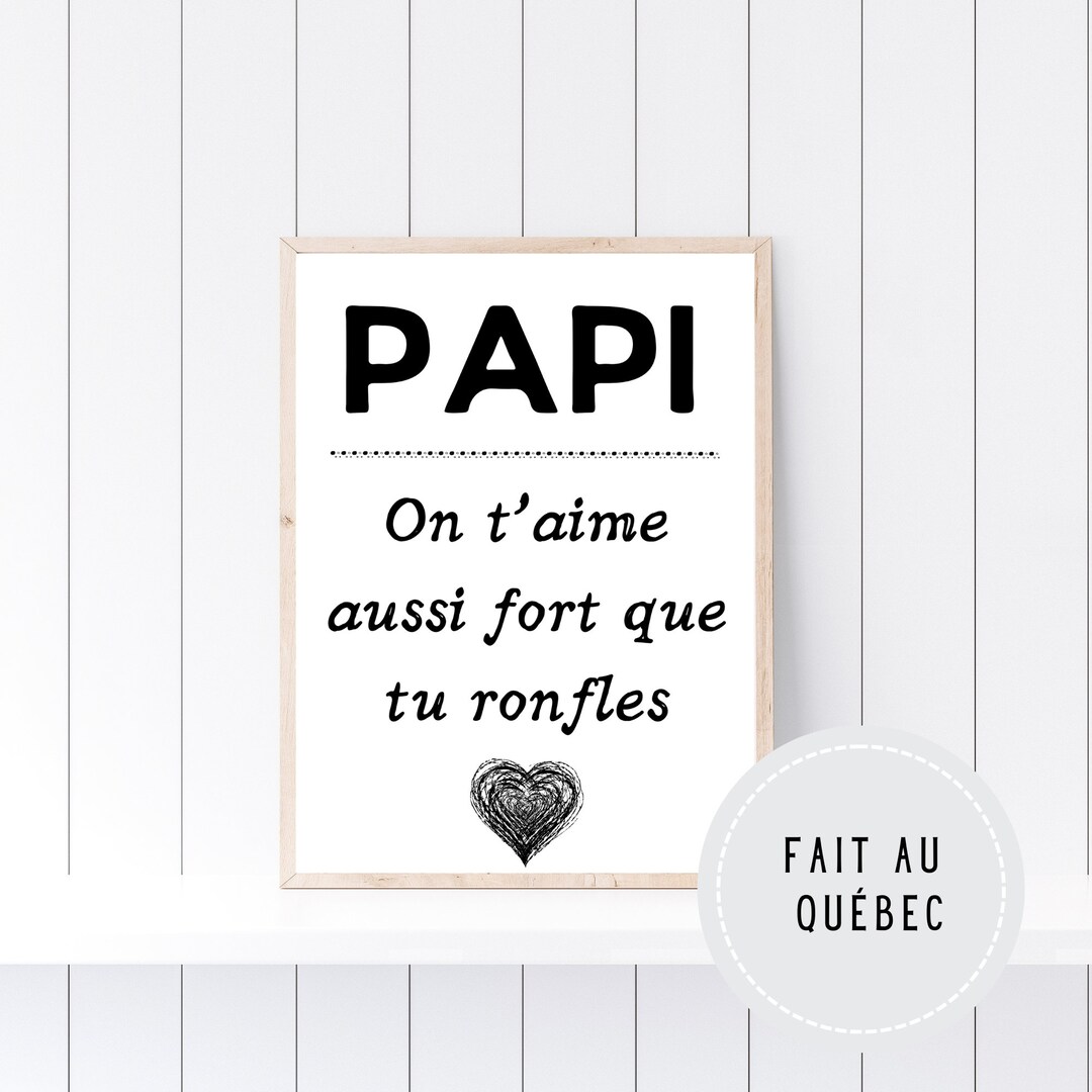 Affiche pour Papi à imprimer, Fête des père, Cadeau pour Papi ,Décor ...