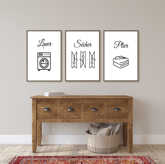 Set of 3 Laundry Room Posters Laundry Poster Wash Dry - Etsy Australia