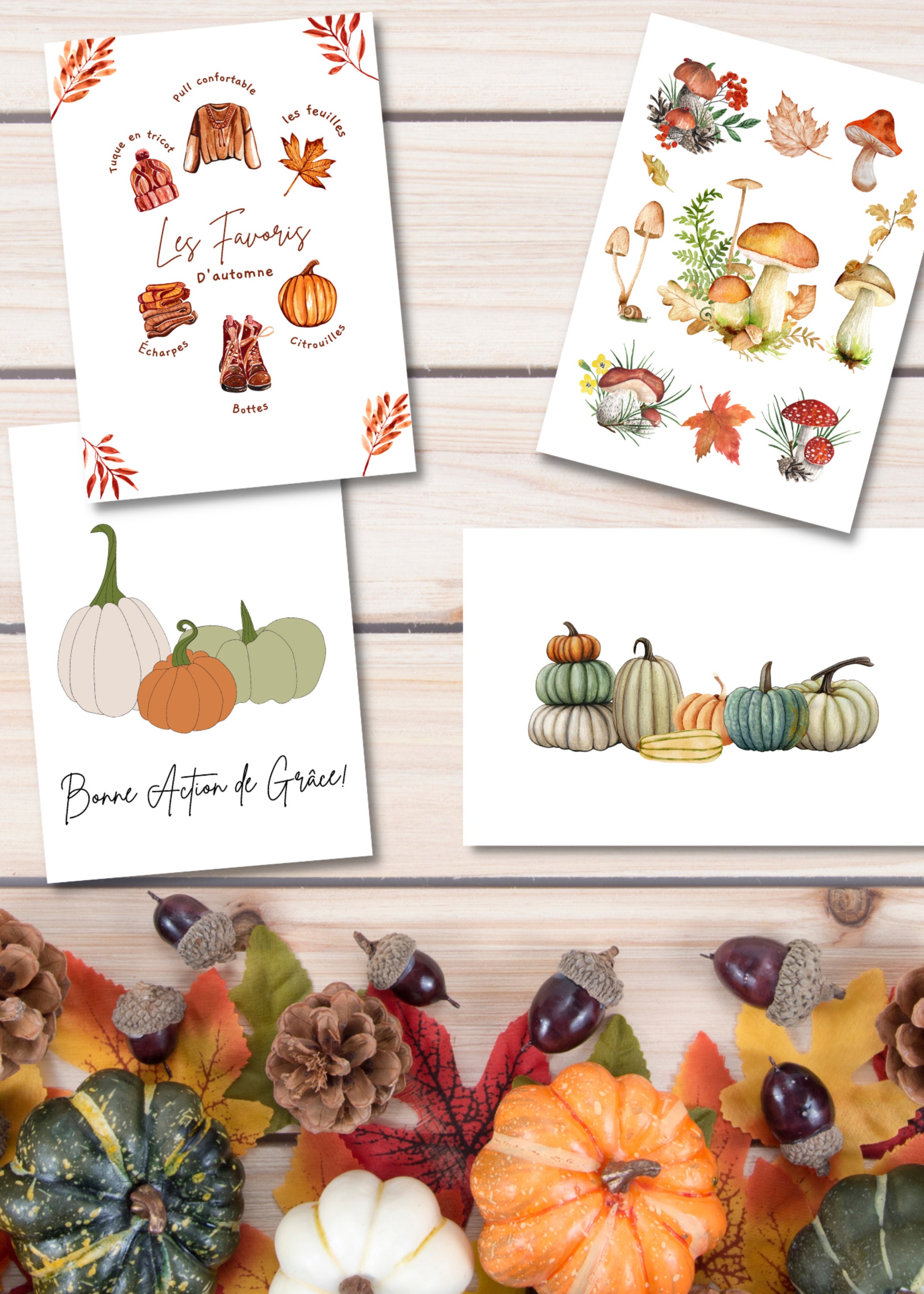 Carte de vœux d'automne carte de Thanksgiving carte de - Etsy Canada