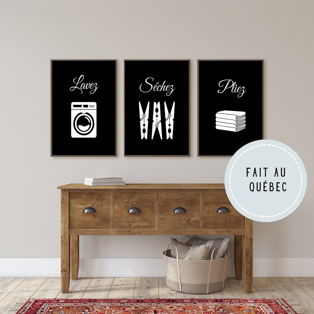 Set of 3 Laundry Room Posters Laundry Room Poster Wash Dry - Etsy