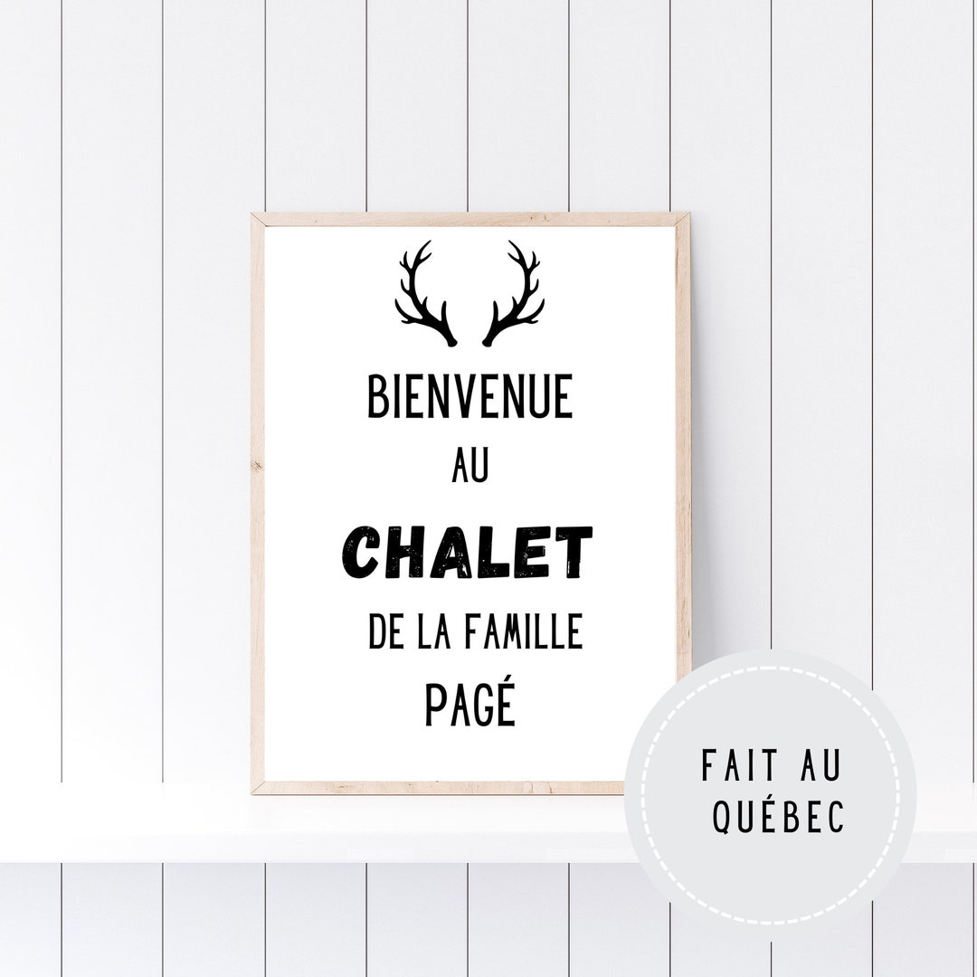 Poster for the Personalized Chalet, Welcome to the Family Chalet ...