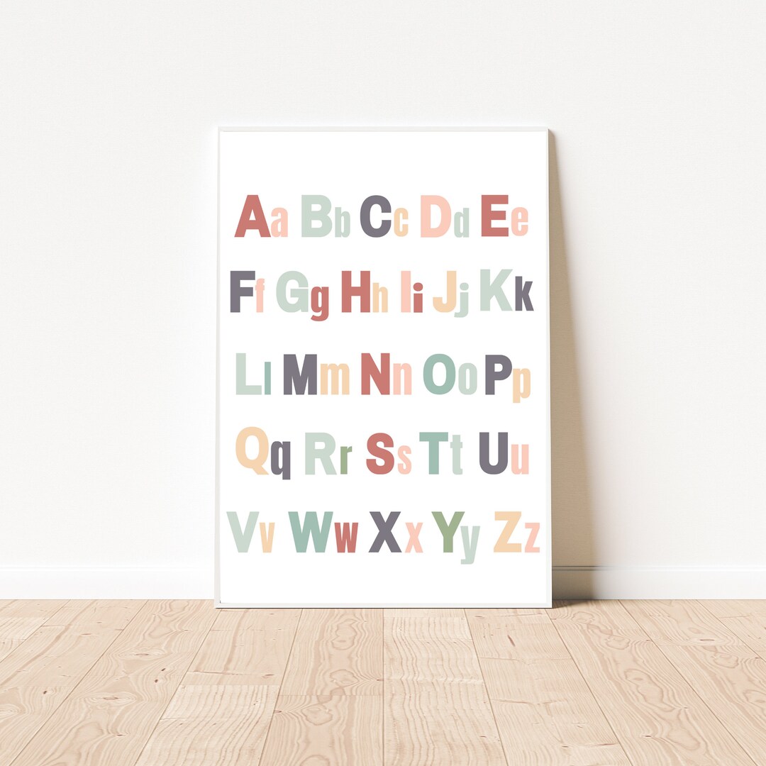 Alphabet Classroom Poster Printable, Printable Educational Wall Art ...