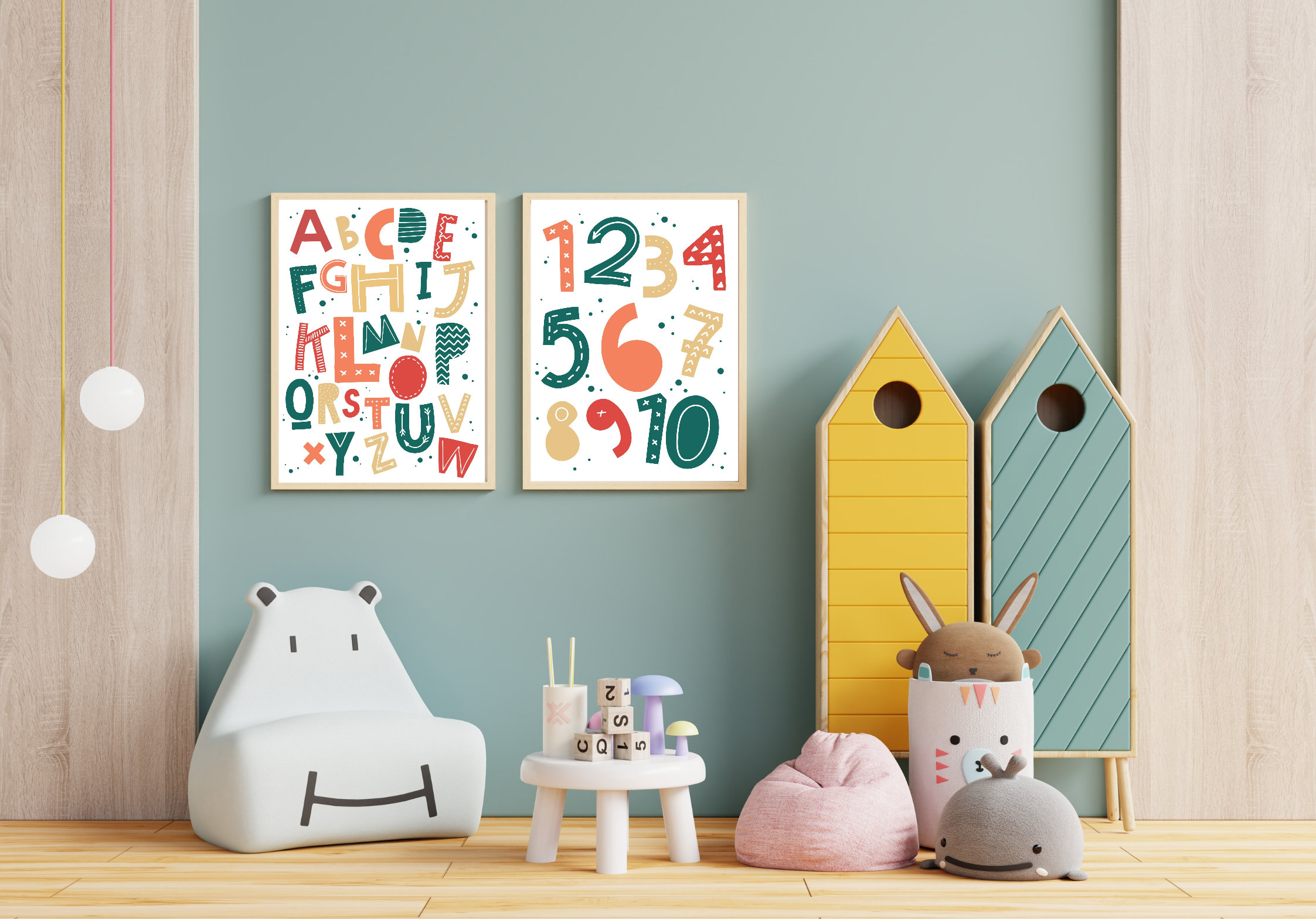 Affiche salle de classe, Alphabet illustration, nombre illustration ...