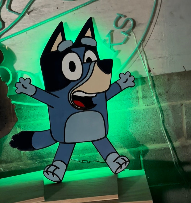 Light up Bluey Sign/night Light Children and Kids Decor - Etsy