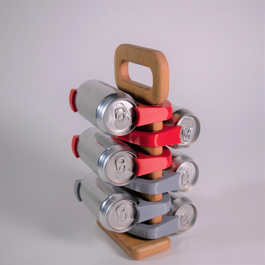 Cherry Wood 6 Pack Can Handle Carrier and Can Handles - Etsy
