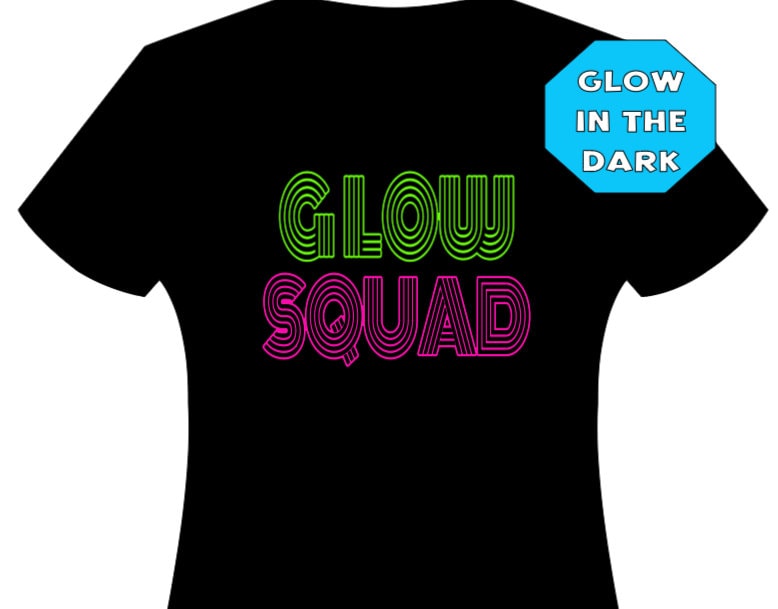 Glow Squad Customizable Glow in the Dark Glow Squad Shirt - Etsy