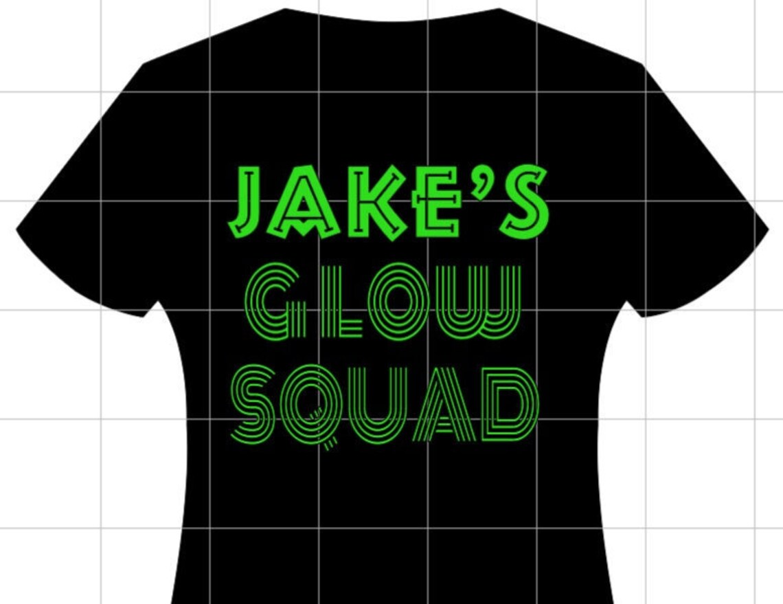 Glow Squad Customizable Glow in the Dark Glow Squad Shirt - Etsy