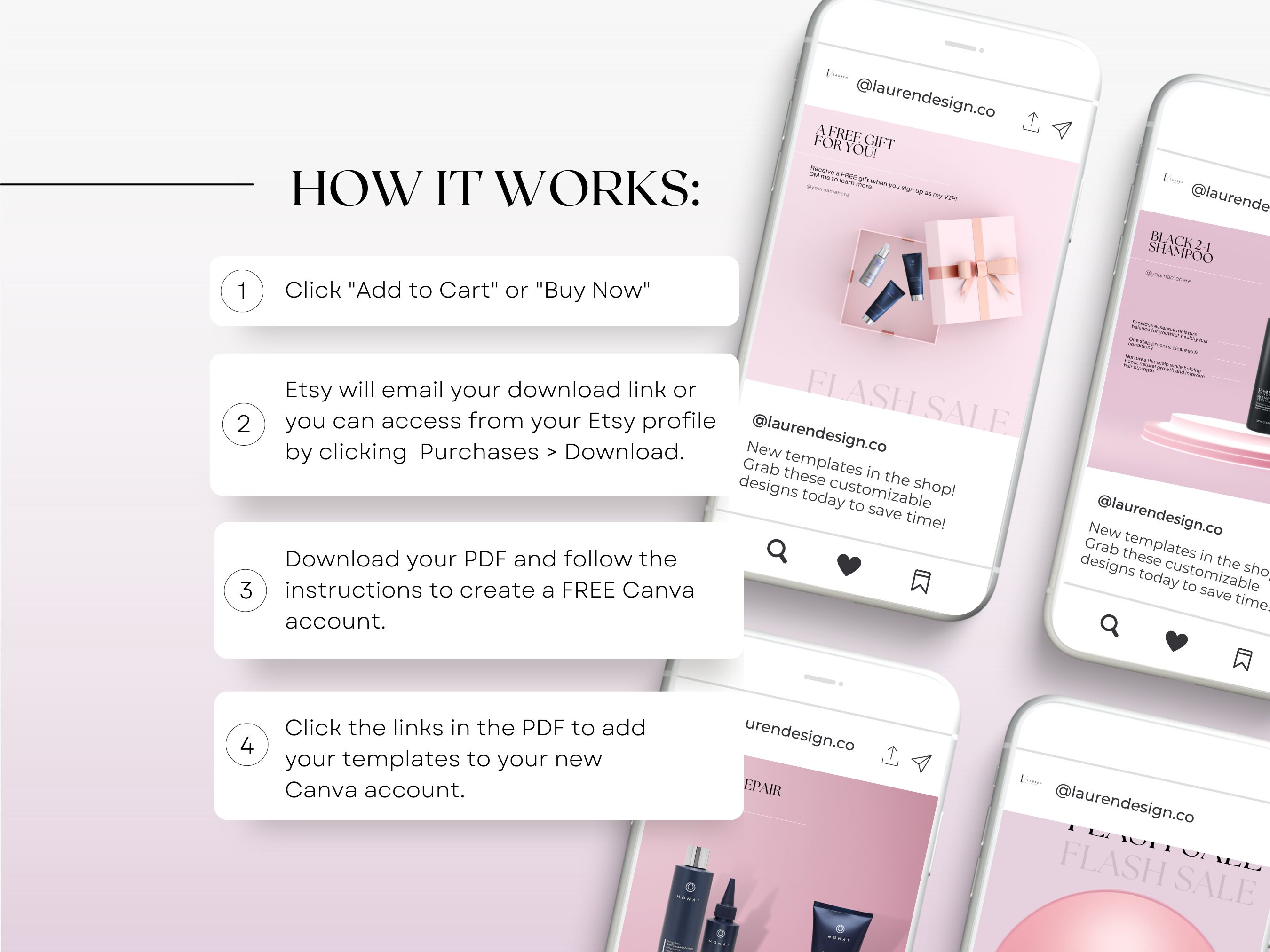Monat Instagram Post Templates - Canva Editable Templates - Canva IG ...
