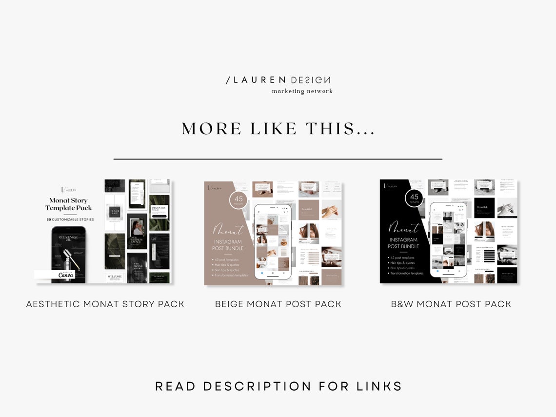 Monat Instagram Stories Canva Editable Templates Canva IG Templates ...