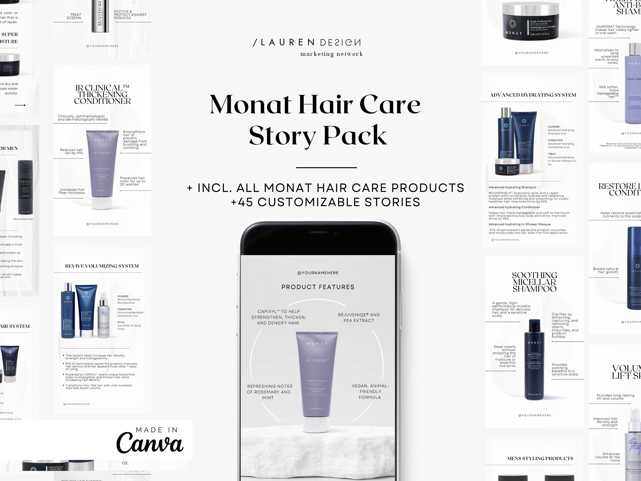 Monat Hair Care Product Pack - Monat Instagram Stories - Canva Editable ...