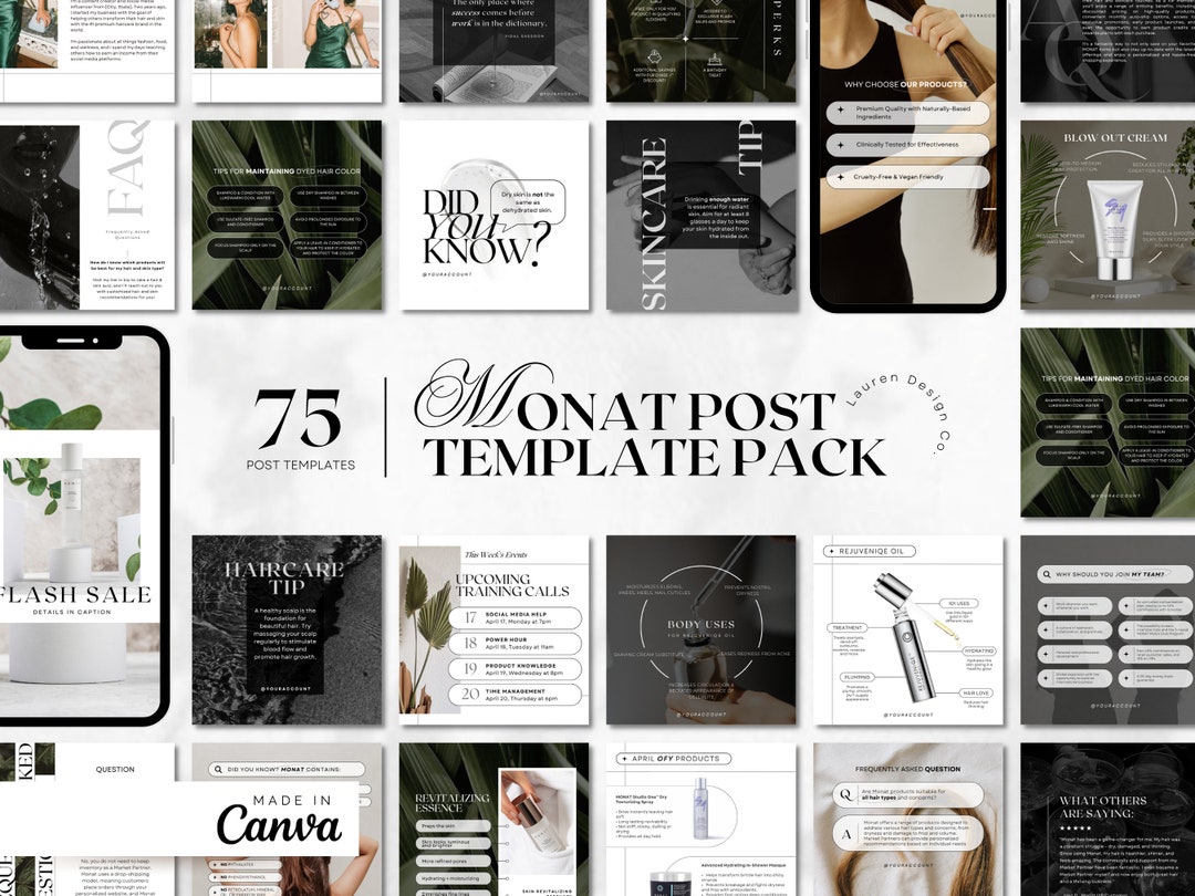 Monat Instagram Posts - Canva Editable Templates - Monat Market Partner ...