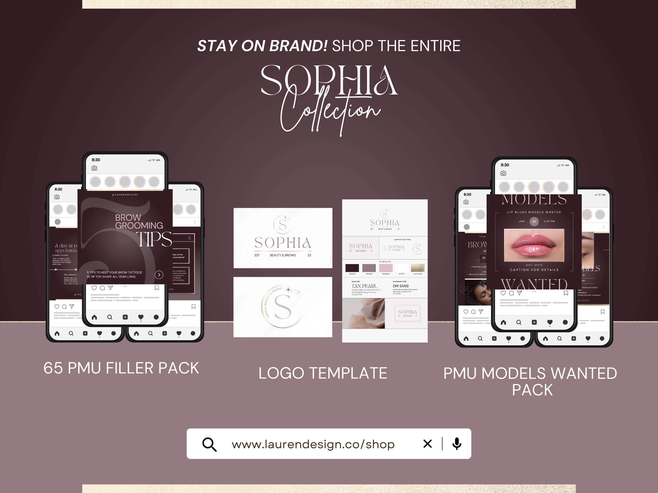 Pmu Course Flyer Template | Gold Instagram Posts | Permanent Makeup 