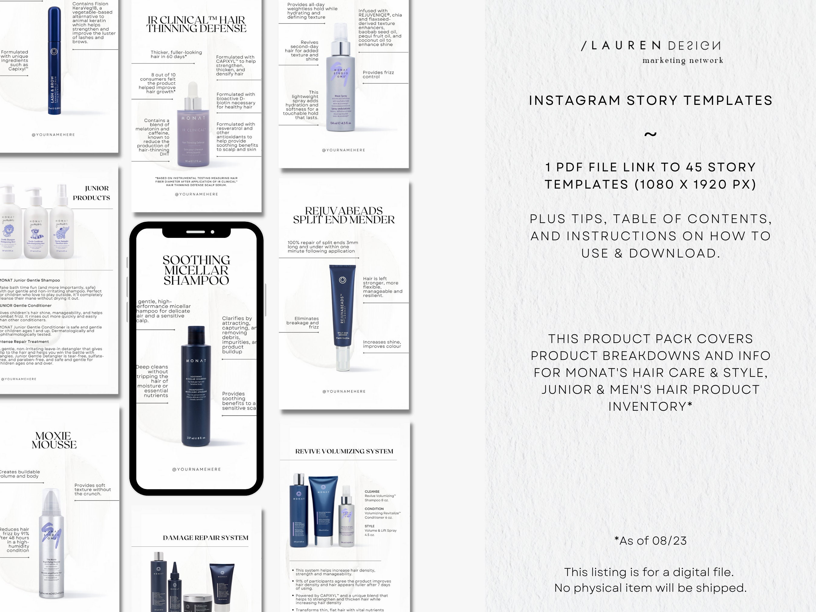 Monat Hair Care Product Pack - Monat Instagram Stories - Canva Editable ...
