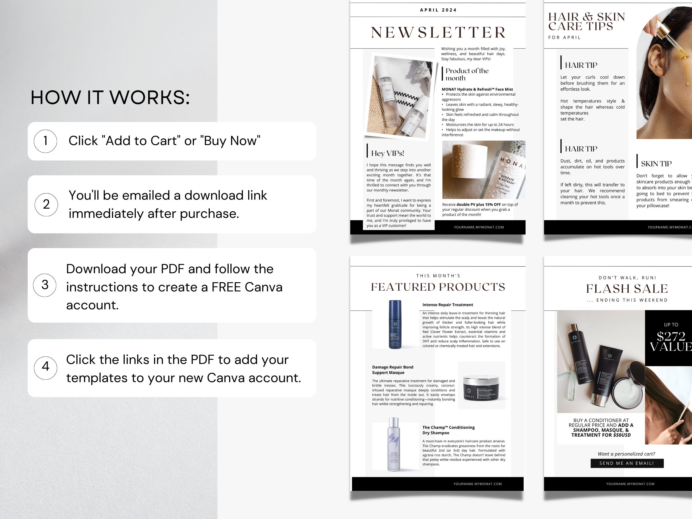 MONAT Market Partner VIP Monthly Newsletter | Newsletter Email Campaign ...